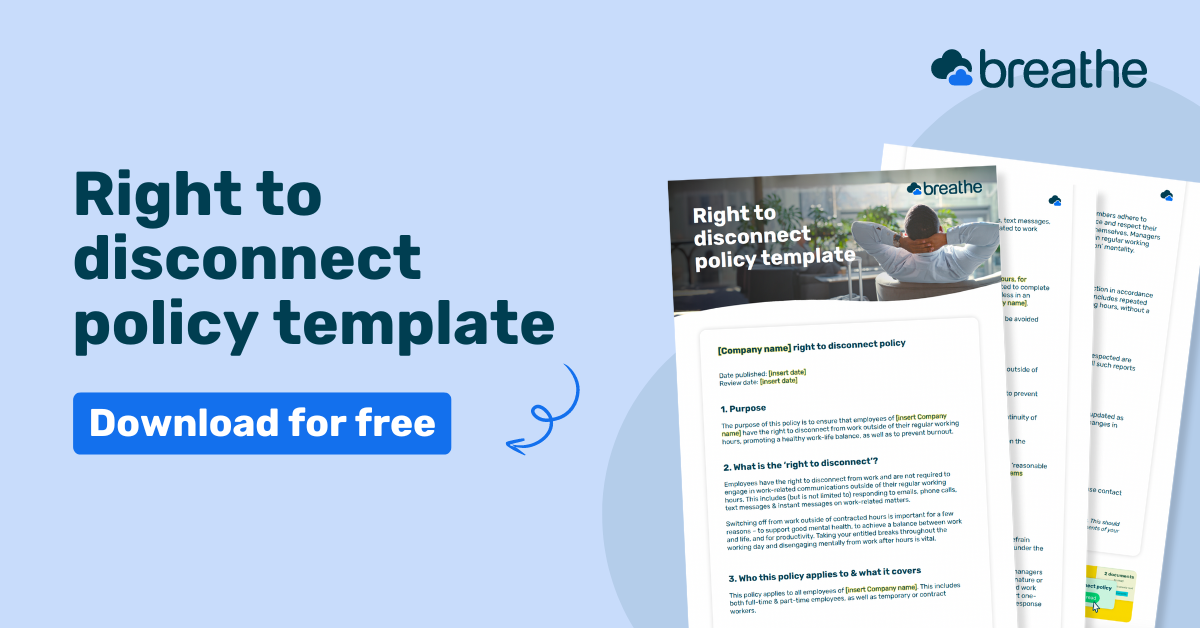 Right to disconnect policy template | Breathe